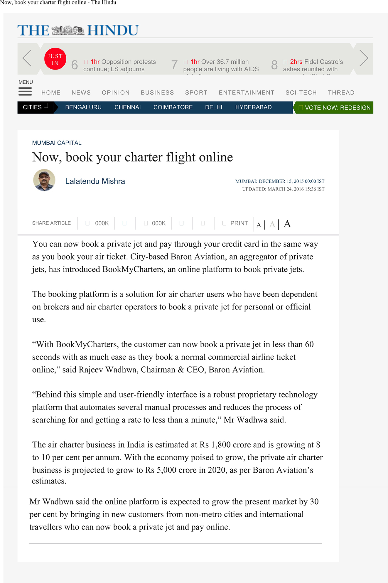 Aviation & Private Jet Charter News | BookMyCharters